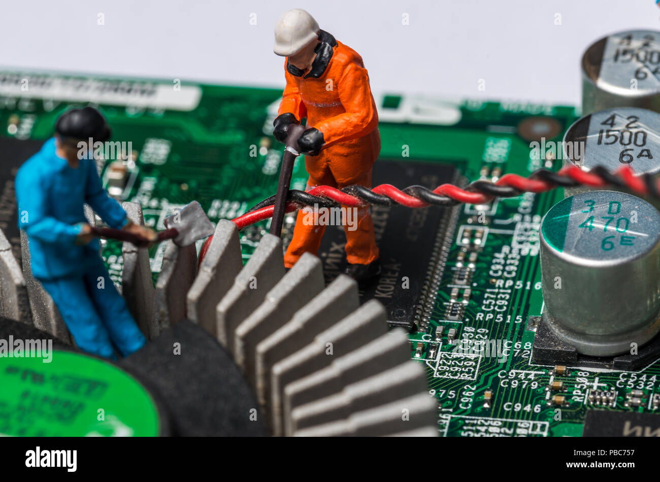 Manutenzione del computer Foto stock - Alamy