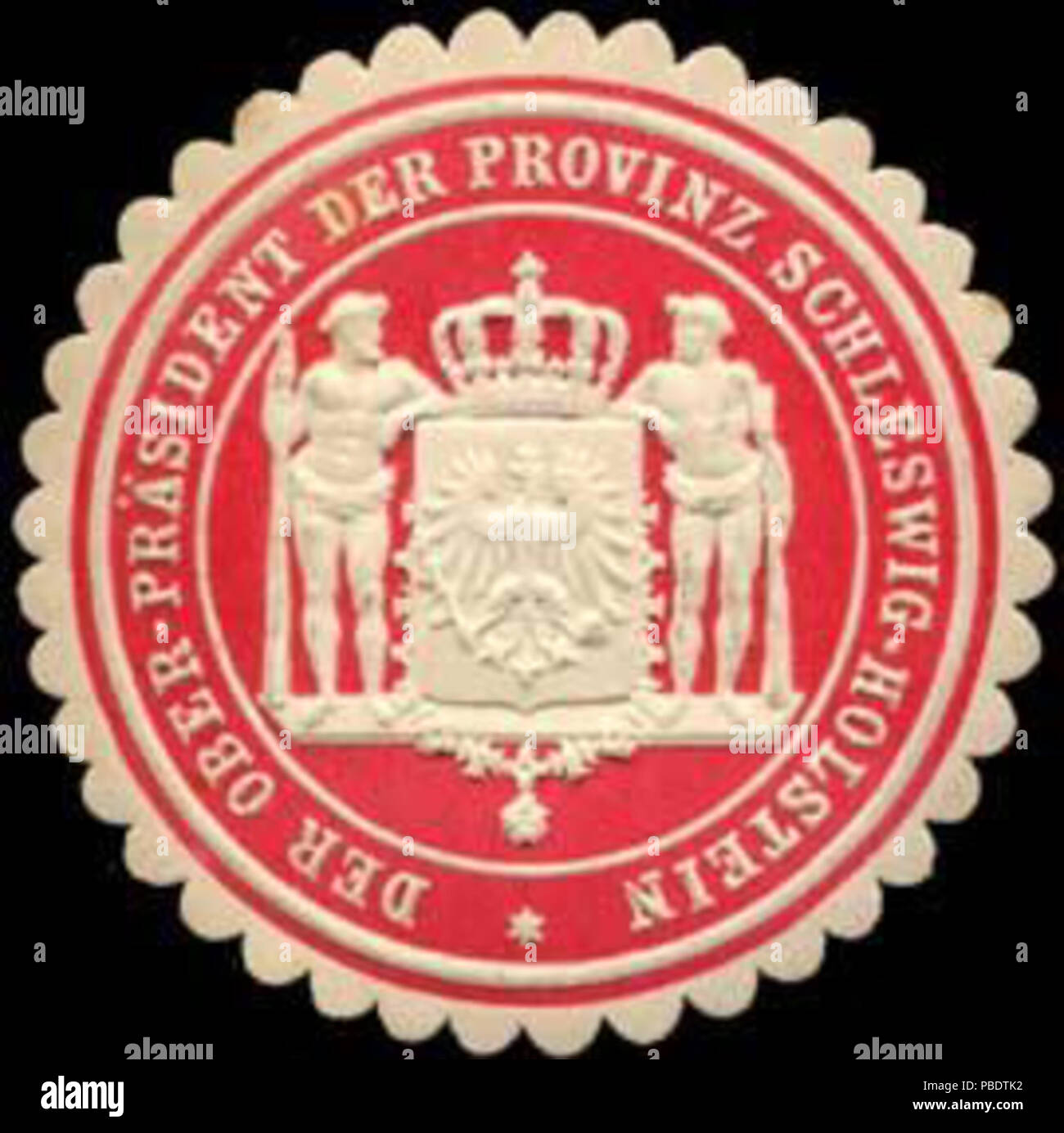 Alte Briefverschlussmarke aus Papier, welche seit ca. 1850 von ...