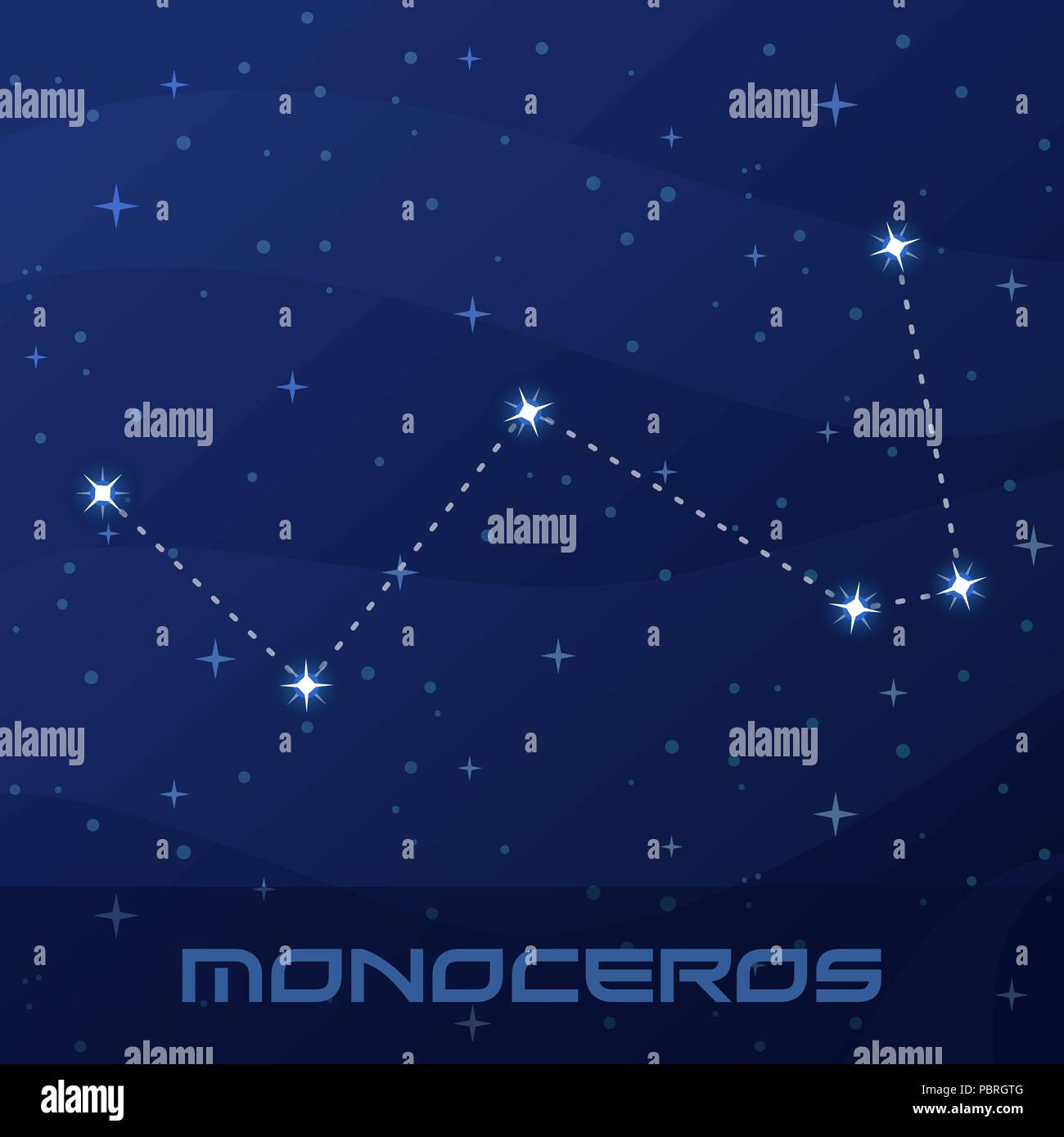 Unicorno di costellazione Immagini Vettoriali Stock - Alamy