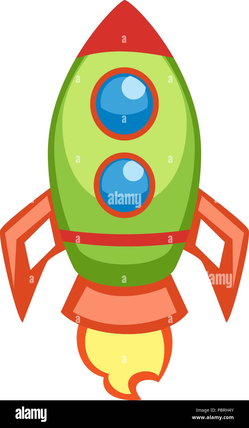 Cartoon spazio vettoriale icona a razzo Immagine e Vettoriale - Alamy