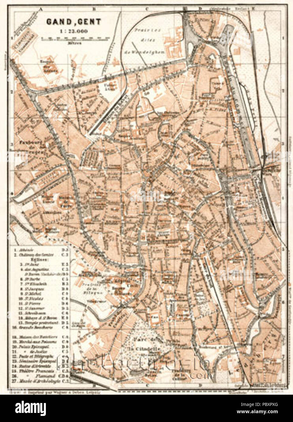 Mappa Di Gand Immagini E Fotografie Stock Ad Alta Risoluzione Alamy 8002