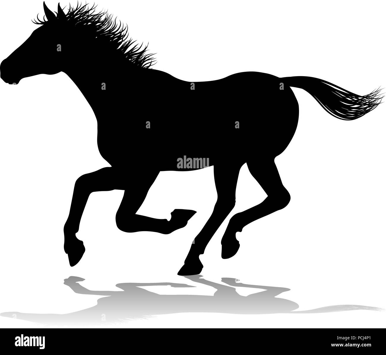 Sagoma di cavallo che salta Immagini Vettoriali Stock - Alamy