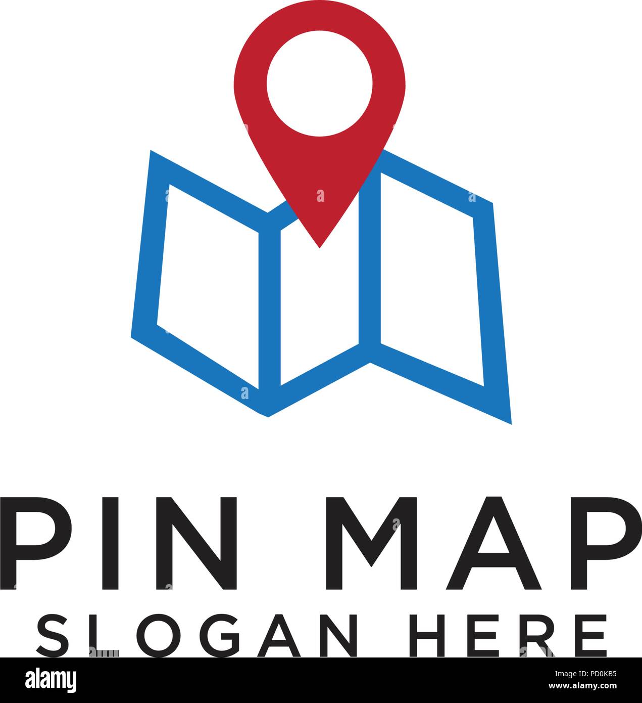 Disegno del logo della mappa immagini e fotografie stock ad alta ...