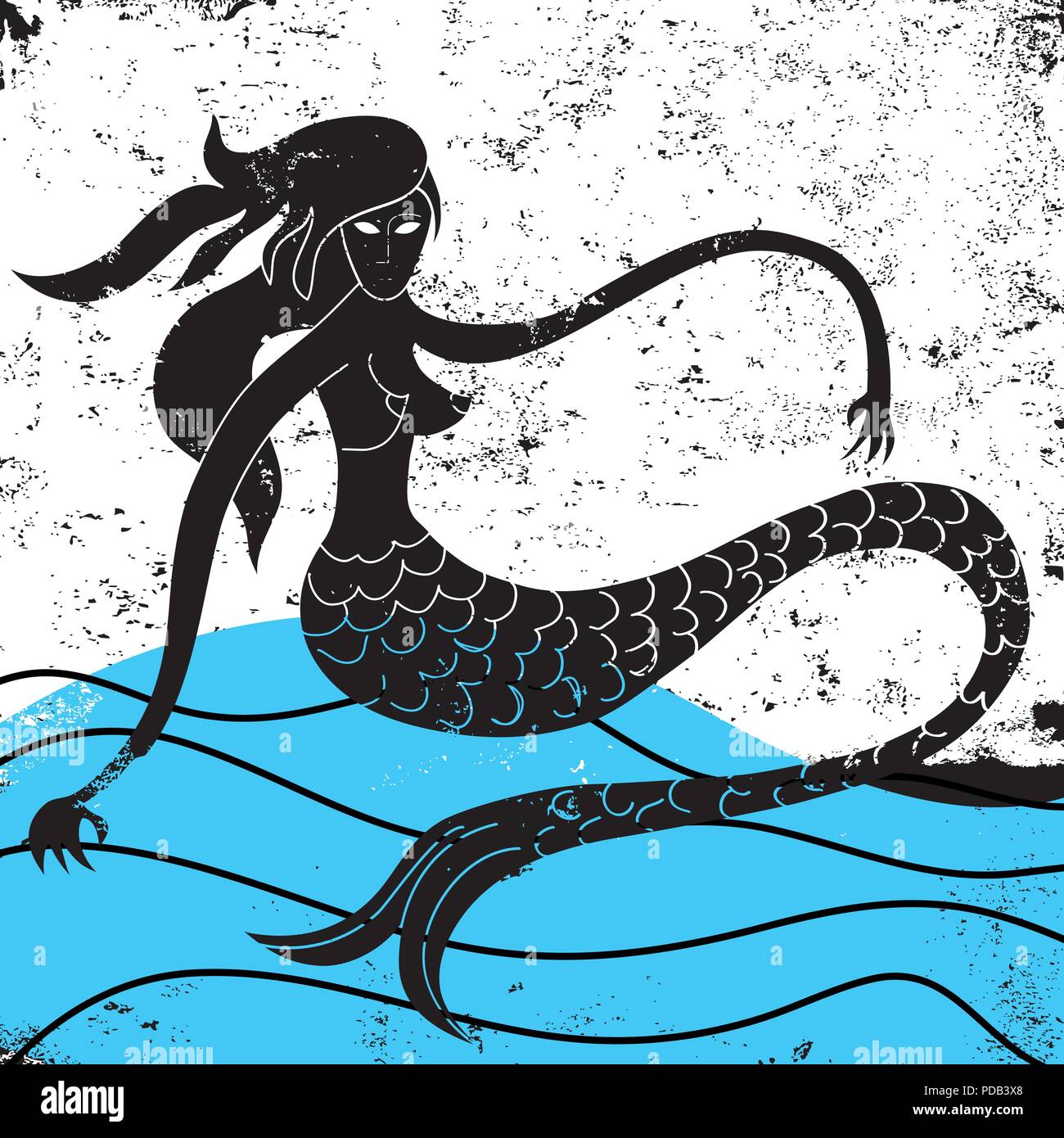 Cartoon mermaid Immagini Vettoriali Stock - Alamy