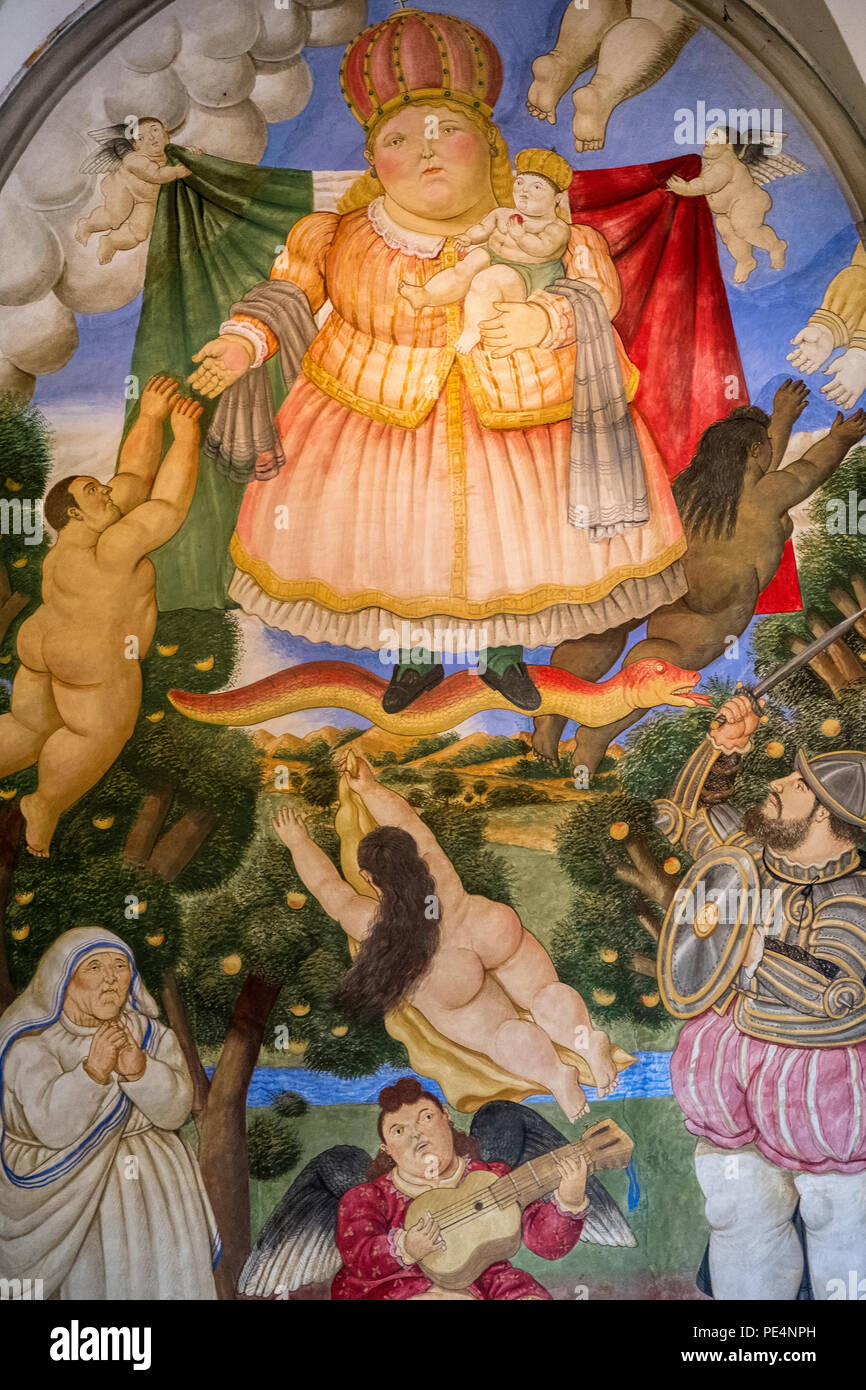 Pietrasanta (Lucca, Toscana, Italia) - La Porta del Paradiso", affresco ...