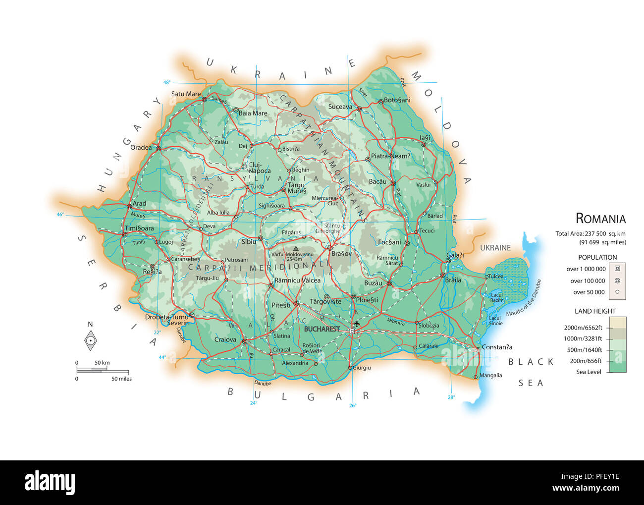 Mappa della romania immagini e fotografie stock ad alta risoluzione - Alamy