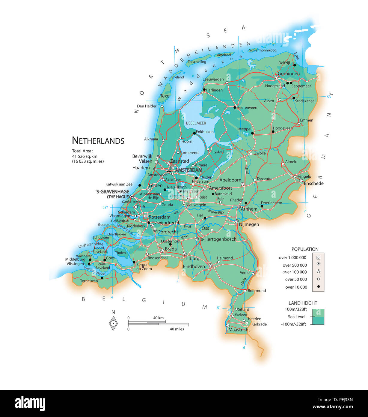 Mappa di olanda Immagini senza sfondo e Foto Stock ritagliate - Alamy