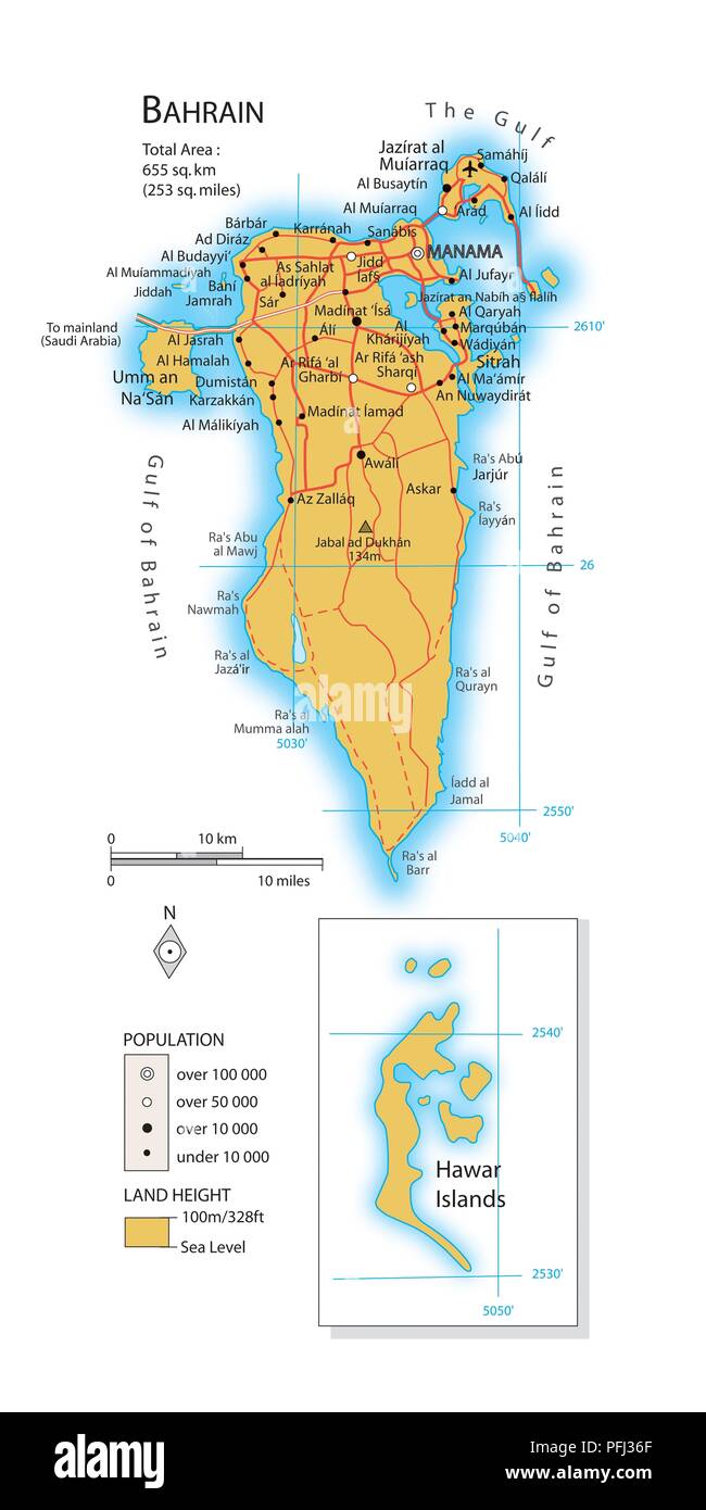 Bahrain map immagini e fotografie stock ad alta risoluzione - Alamy