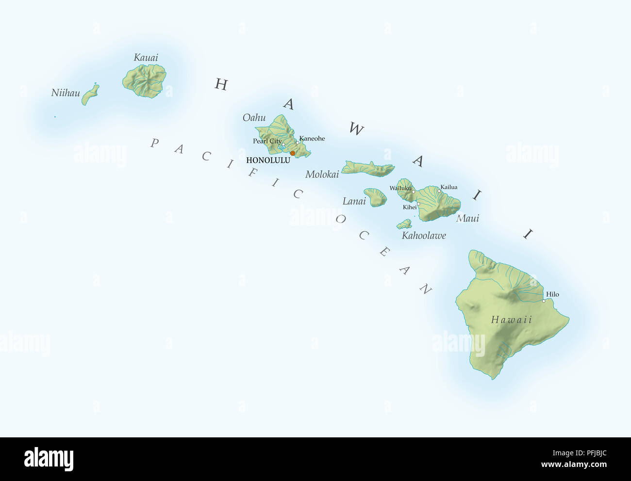 Mappa delle hawaii immagini e fotografie stock ad alta risoluzione - Alamy