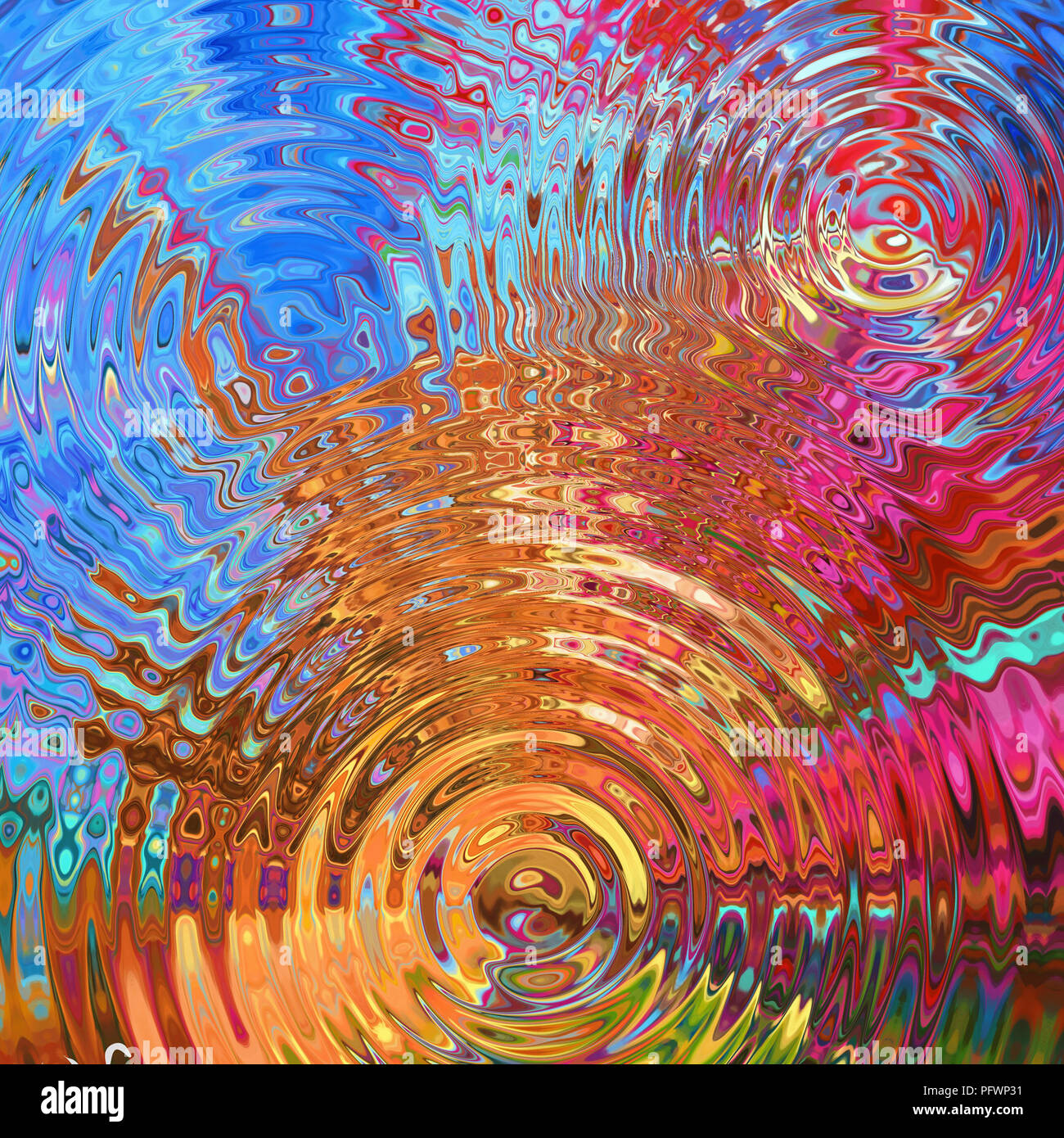 Pittura grafica arte frattale Disegno astratto dello sfondo. Stampa di ...