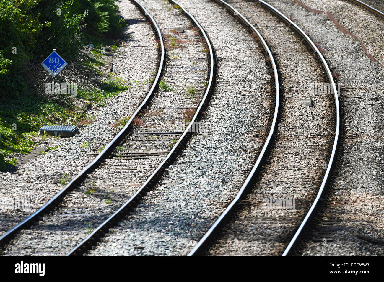 Linee ferroviarie a doppio binario immagini e fotografie stock ad alta ...