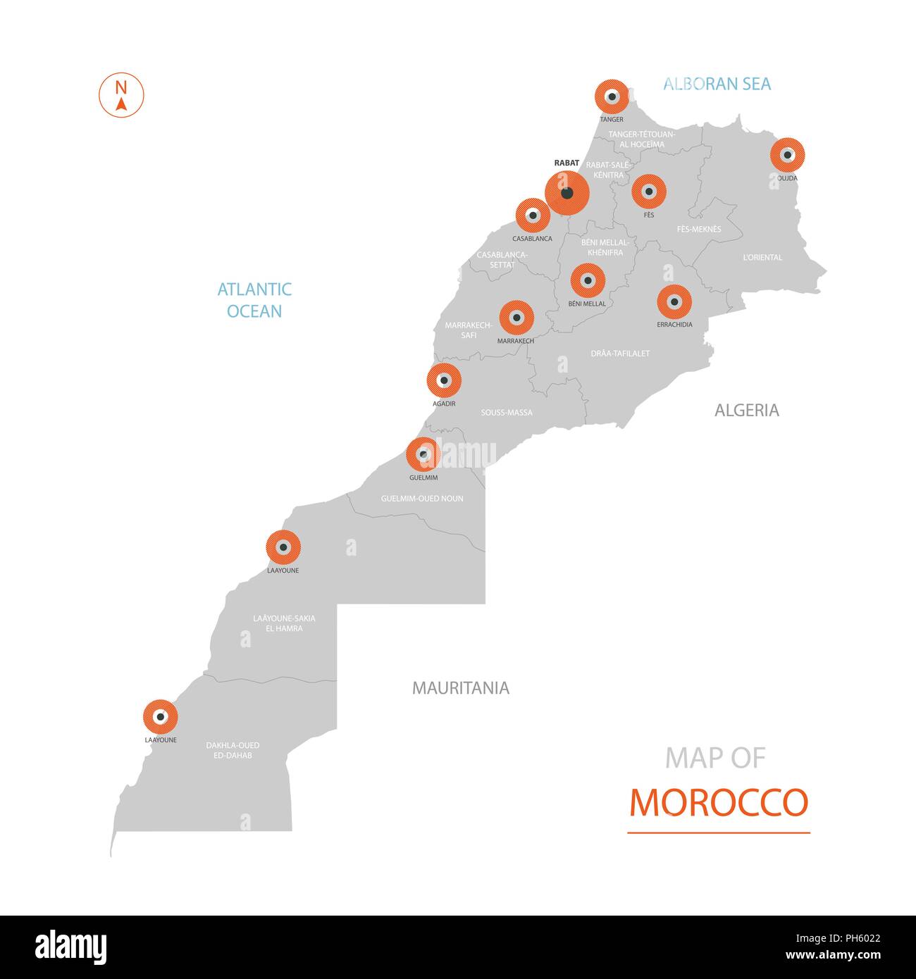 Marocco cartina immagini e fotografie stock ad alta risoluzione - Alamy