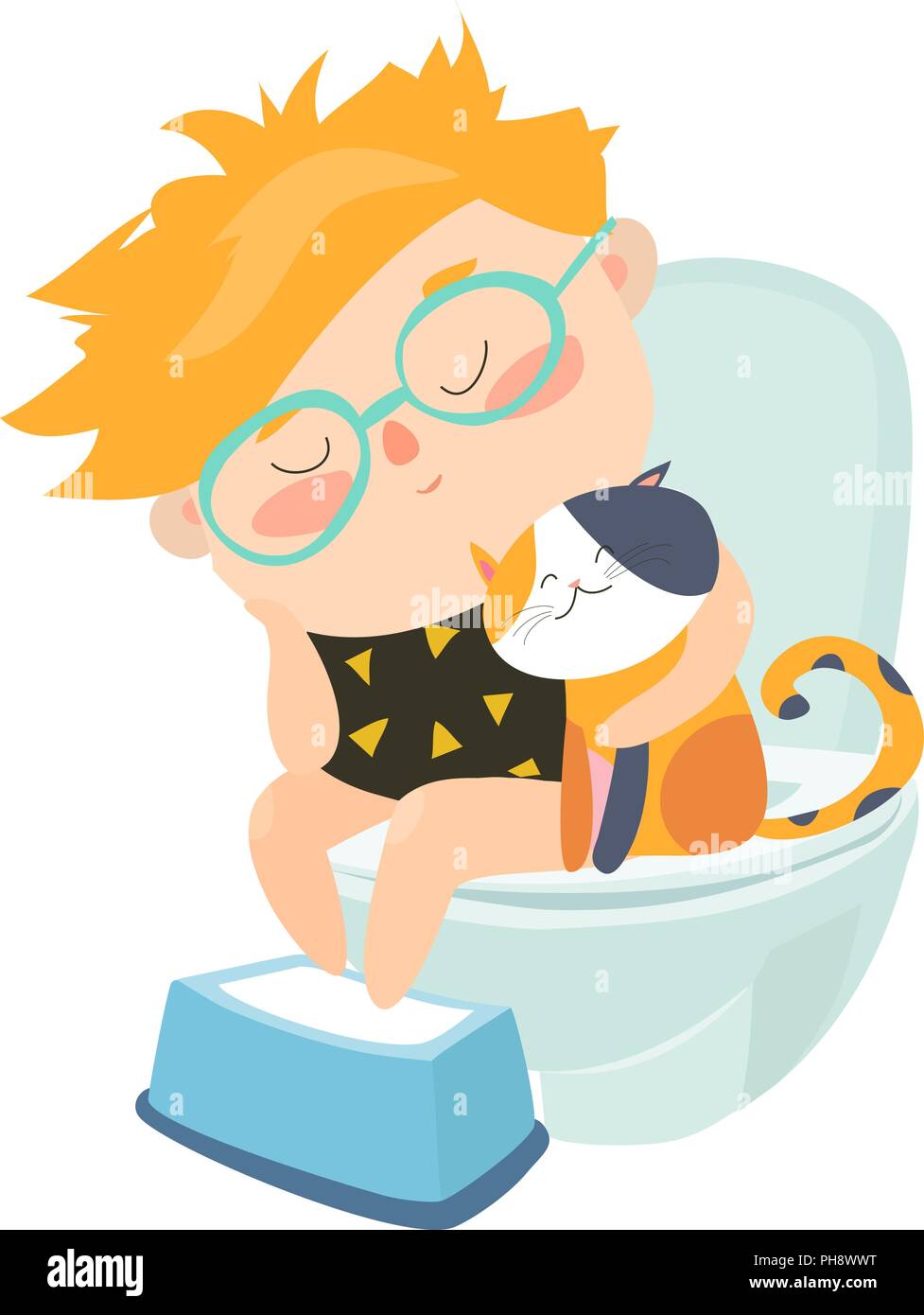 Cartoon toilet Immagini Vettoriali Stock - Alamy