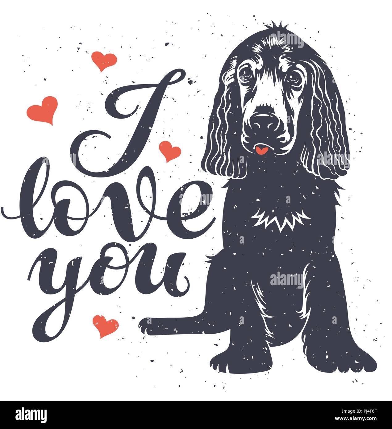 I love dog symbol and cute dog immagini e fotografie stock ad alta ...