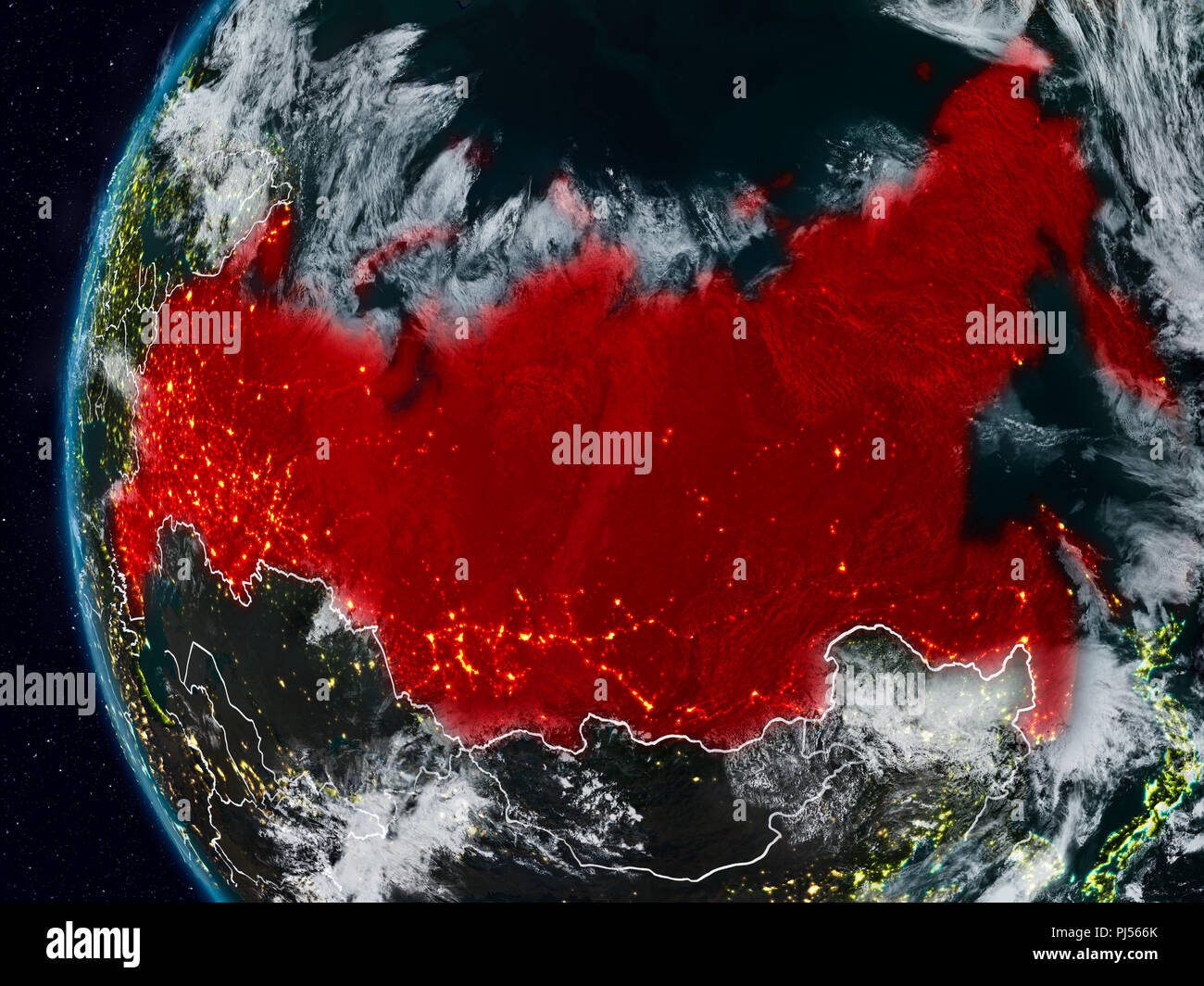 Mappa russia confini e città immagini e fotografie stock ad alta ...