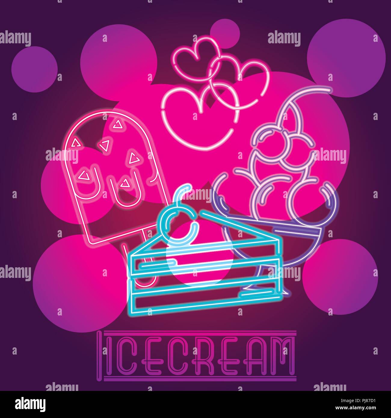 Segnaletica di gelato Immagini Vettoriali Stock - Alamy
