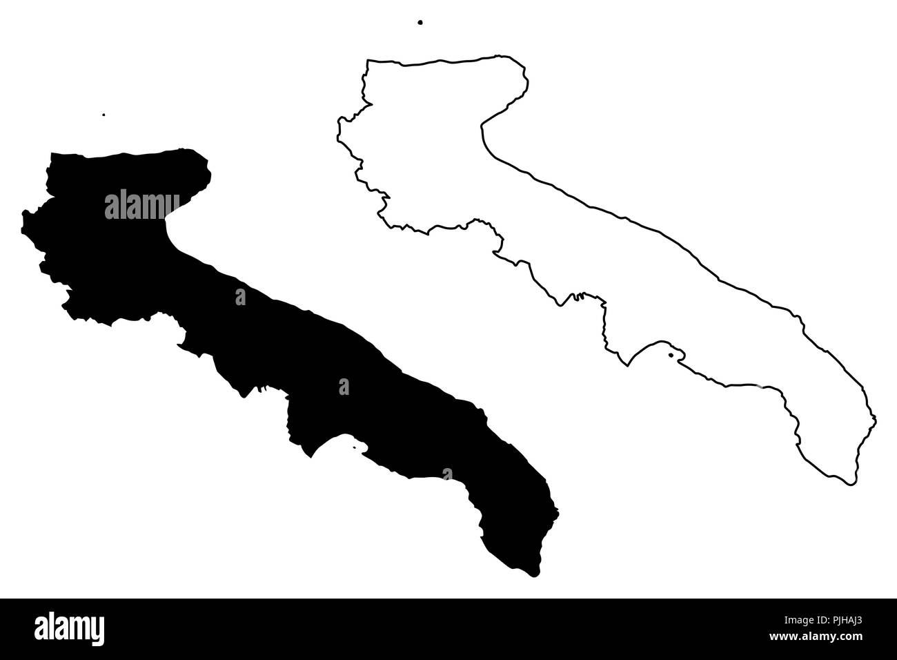 Carta geografica puglia immagini e fotografie stock ad alta risoluzione ...