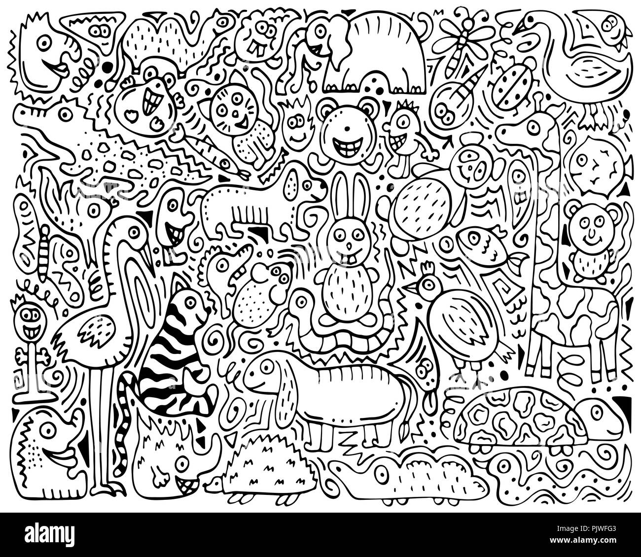 Animali dello zoo Immagini Vettoriali Stock - Alamy