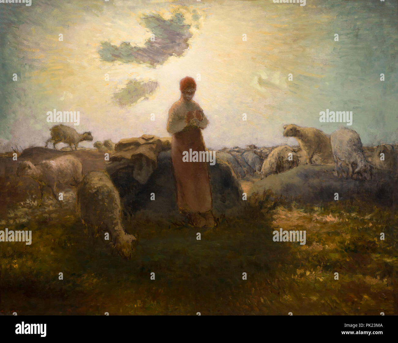 Il guardiano della mandria, Jean-Francois Millet, 1871-1874,Art ...