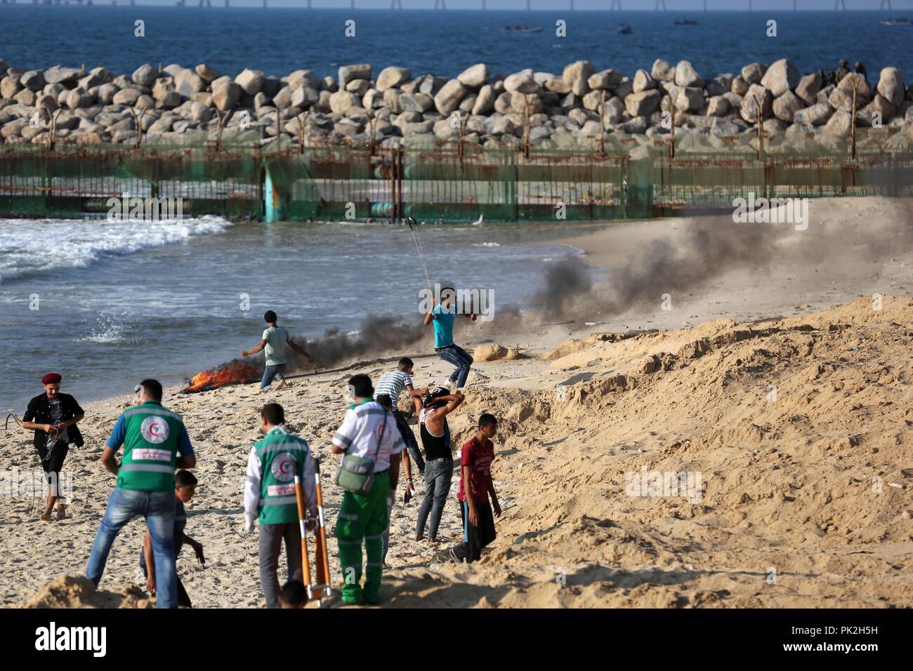 Beit Lahia, Striscia di Gaza, Territori palestinesi. Decimo Sep, 2018 ...