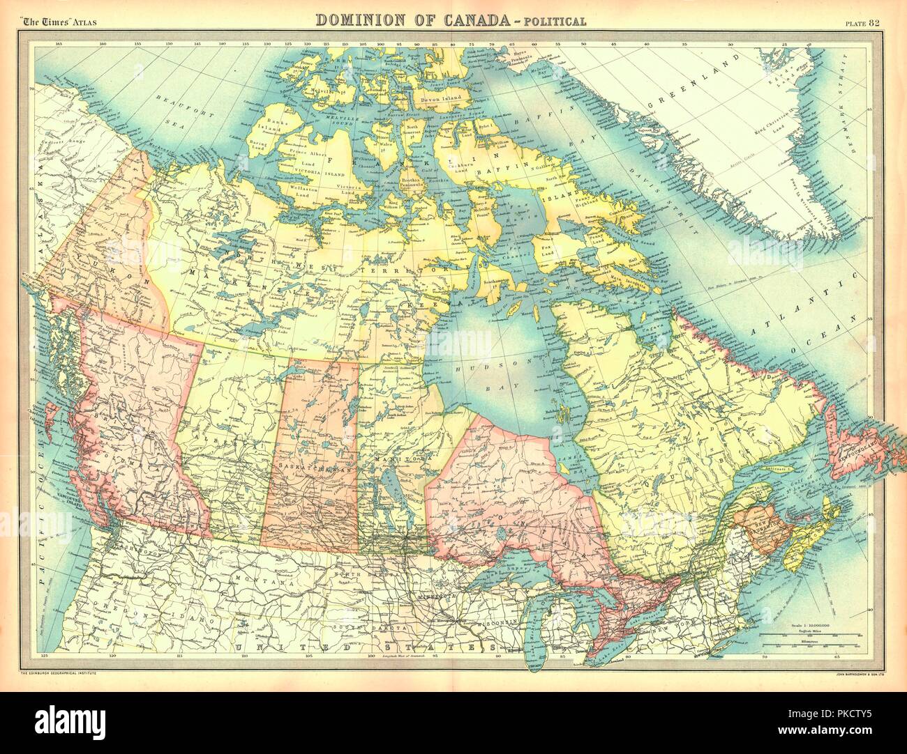 Mappa politica del canada immagini e fotografie stock ad alta ...