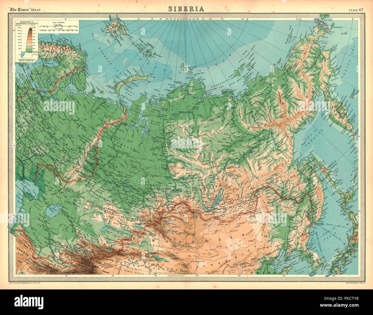Siberia map immagini e fotografie stock ad alta risoluzione - Alamy