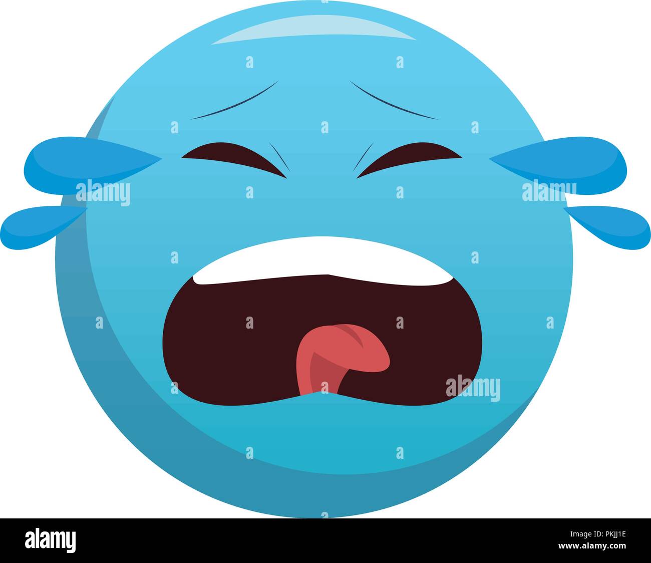 Smiley emoticon facial expression crying Immagini Vettoriali Stock ...