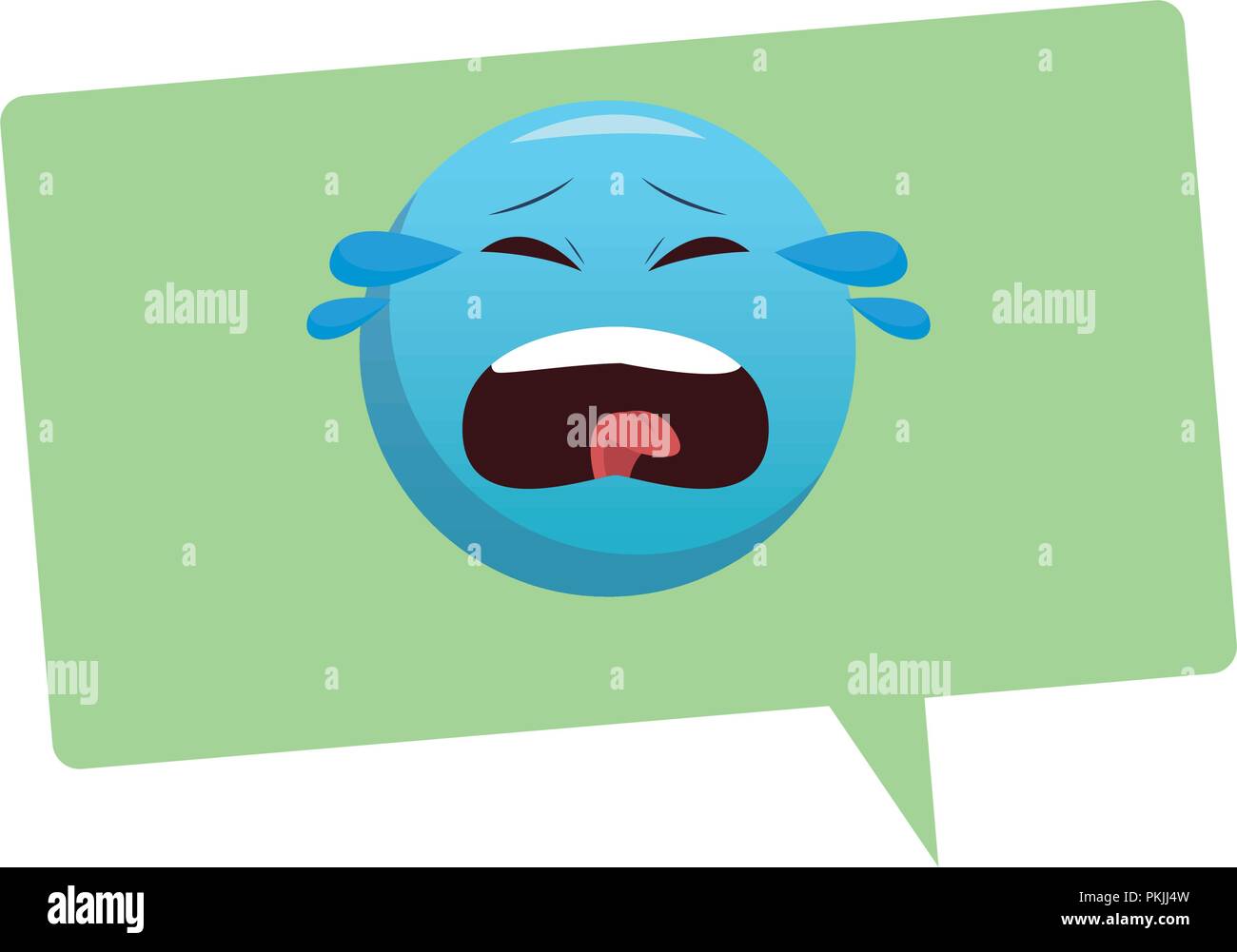 Smiley emoticon facial expression crying Immagini Vettoriali Stock ...