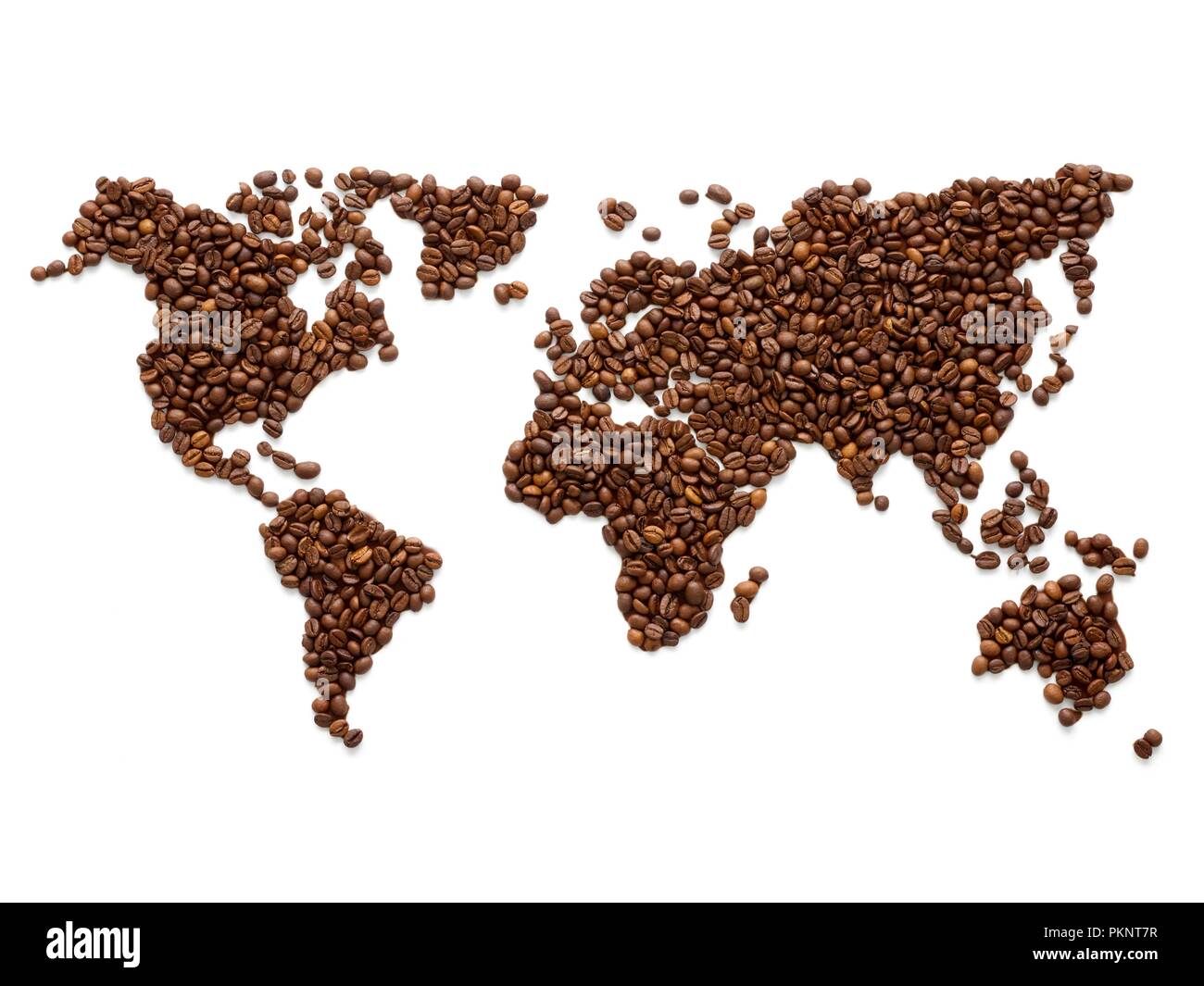 Mappa del mondo di caffé immagini e fotografie stock ad alta ...