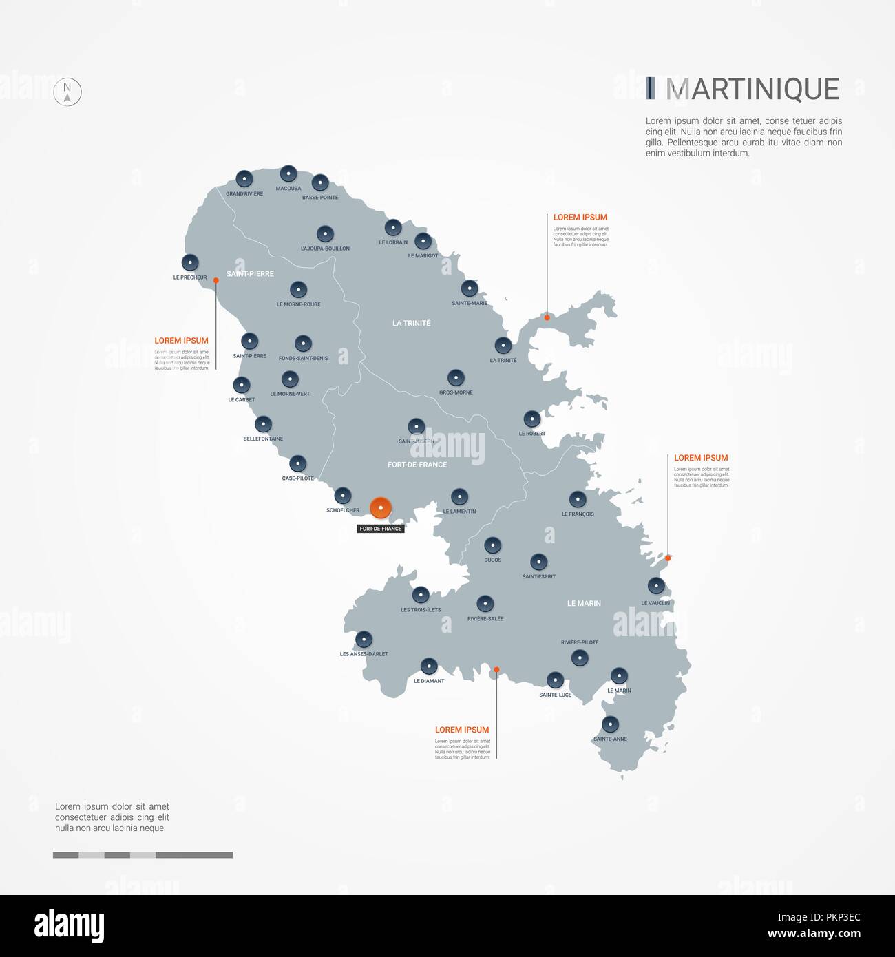 Mappa della martinica immagini e fotografie stock ad alta risoluzione ...
