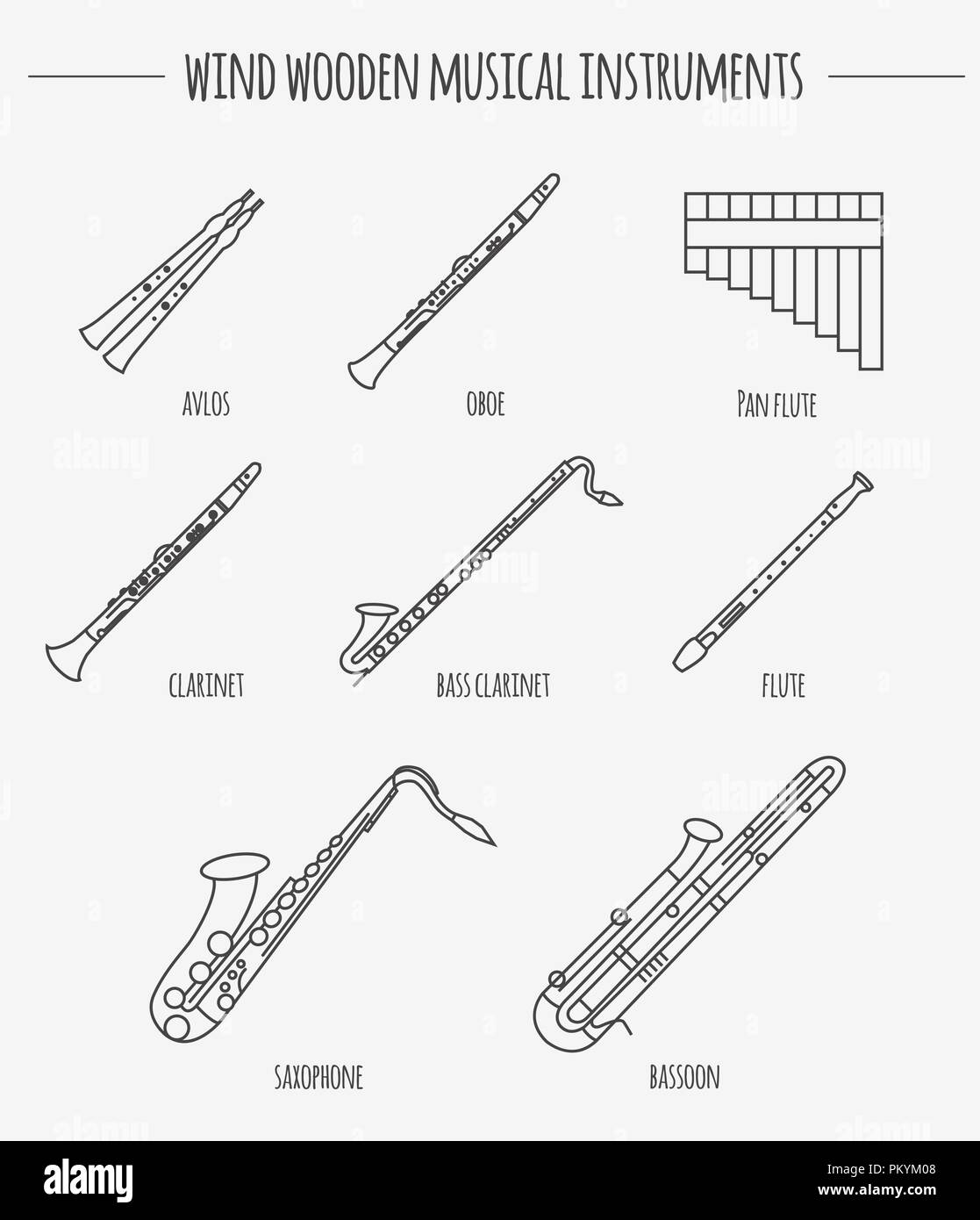 Strumenti a fiato Immagini Vettoriali Stock - Alamy