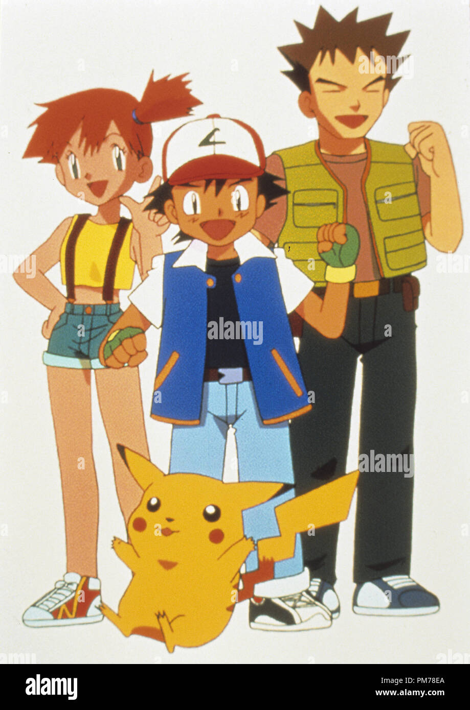 Film still da 'Pokemon' Misty, Pikachu Ash Ketchum, Brock © 1998 Warner Brothers Riferimento ...