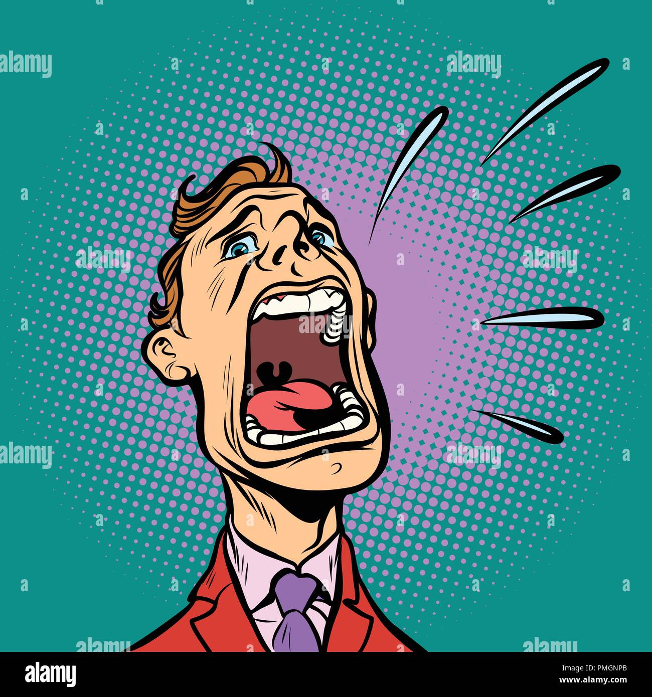 Uomo che grida Immagini Vettoriali Stock - Alamy