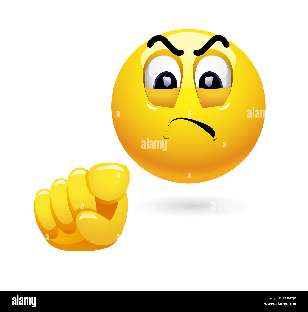 Emoticon punta il dito a voi Foto stock - Alamy