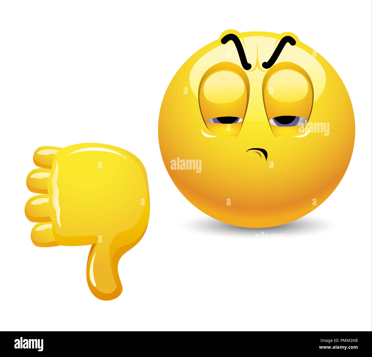 Emoticon smiley yellow disappointed immagini e fotografie stock ad alta ...