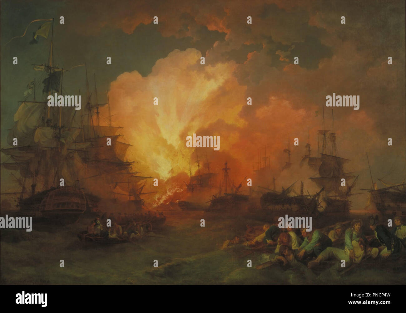 La battaglia del Nilo. Data/Periodo: 1800. La pittura. Olio su tela ...