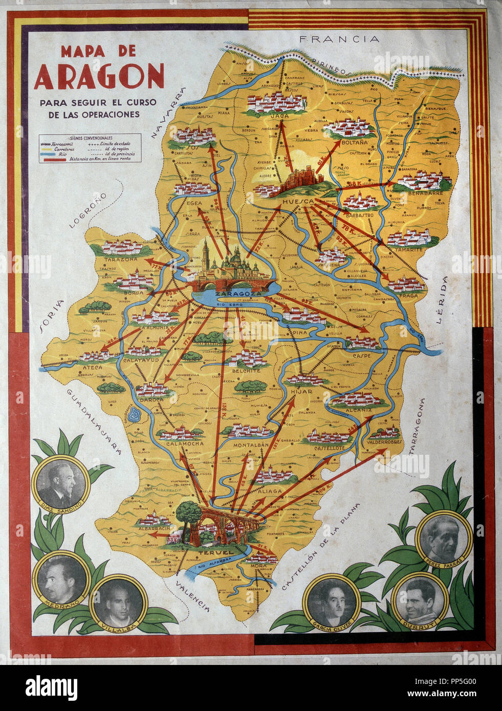 Aragon map immagini e fotografie stock ad alta risoluzione - Alamy