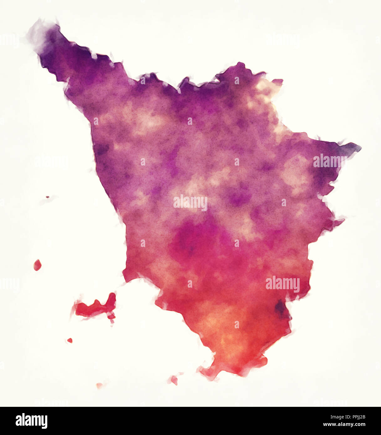 Mappa della regione toscana immagini e fotografie stock ad alta ...