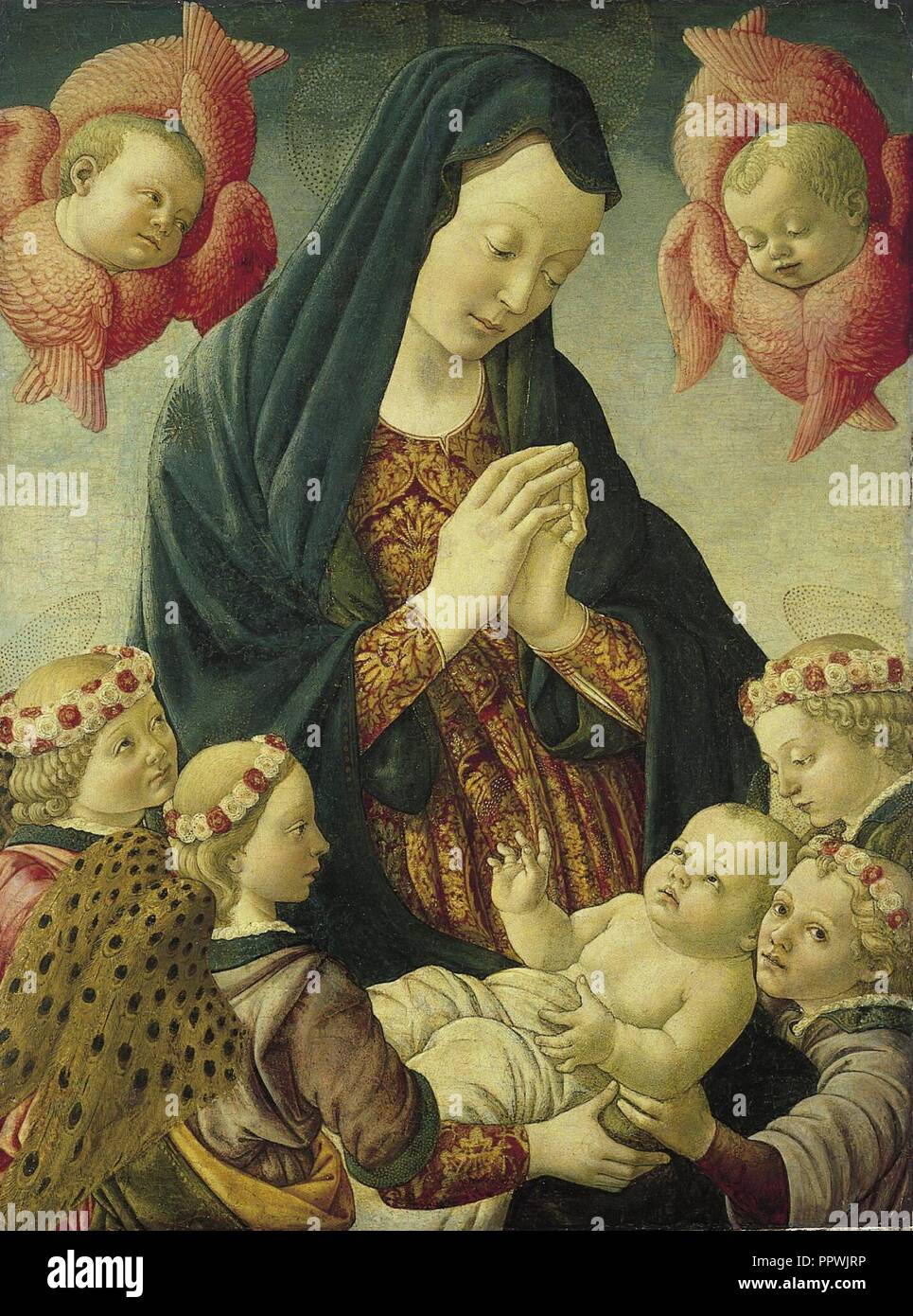 La vergine e il bambino con quattro angeli immagini e fotografie stock ad alta risoluzione - Alamy