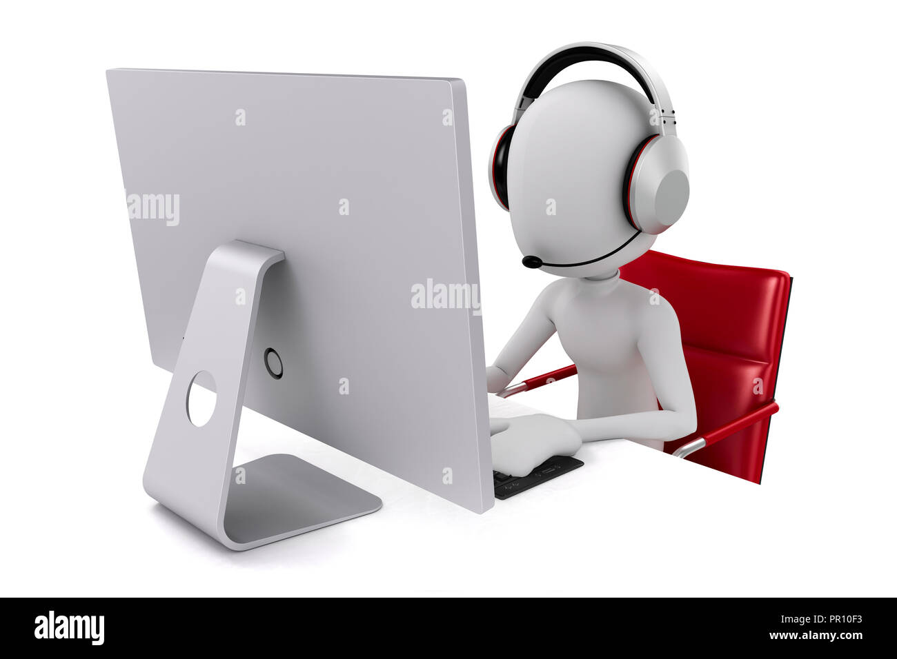 Omino bianchi 3d che lavora immagini e fotografie stock ad alta ...