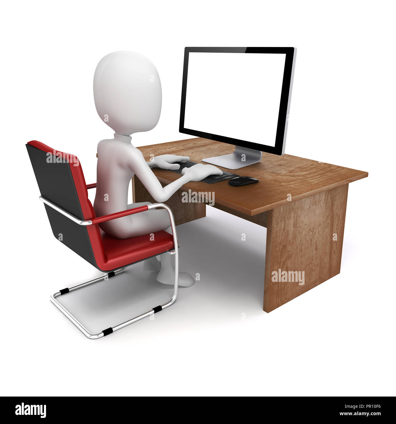 Omino bianchi 3d che lavora immagini e fotografie stock ad alta ...