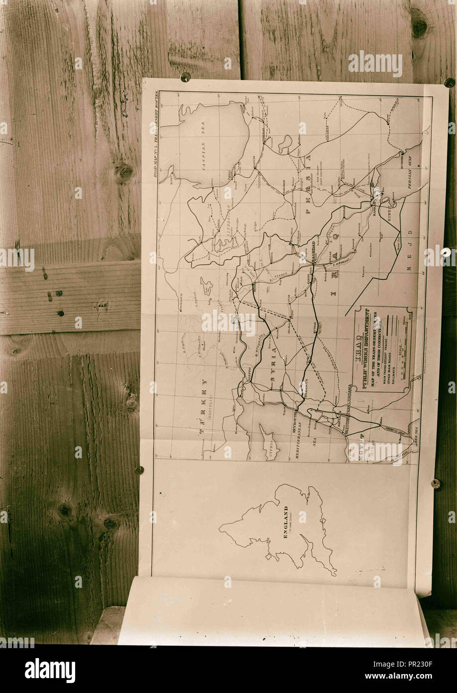 Mappa della trans-deserto percorsi, Iraq; [Altra vista della mappa ...