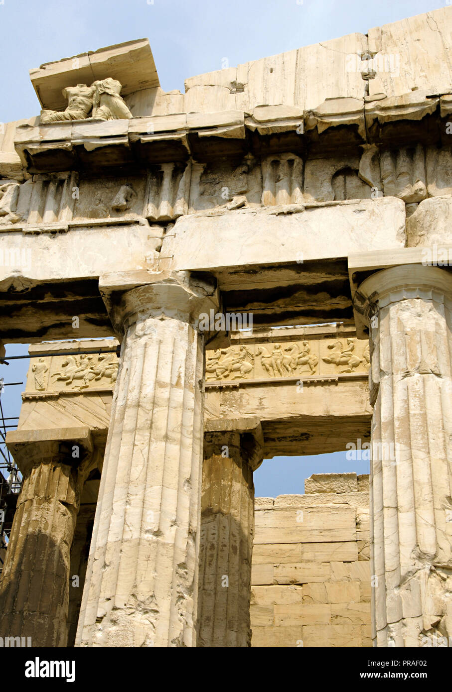 La Grecia. Atene. Acropoli. Il Partenone. Tempio classico dedicato ad ...