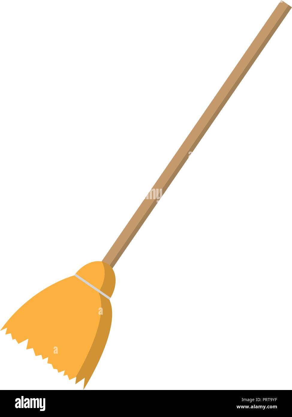 Scopa spazzante scopa pavimento in legno Immagini Vettoriali Stock - Alamy