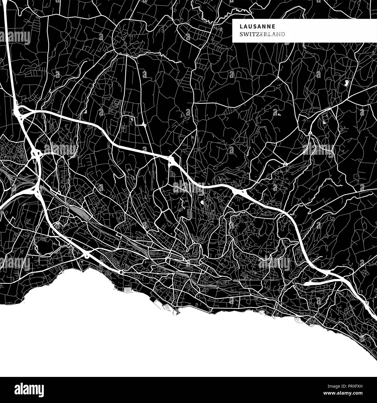 Mappa vettoriale di losanna immagini e fotografie stock ad alta ...