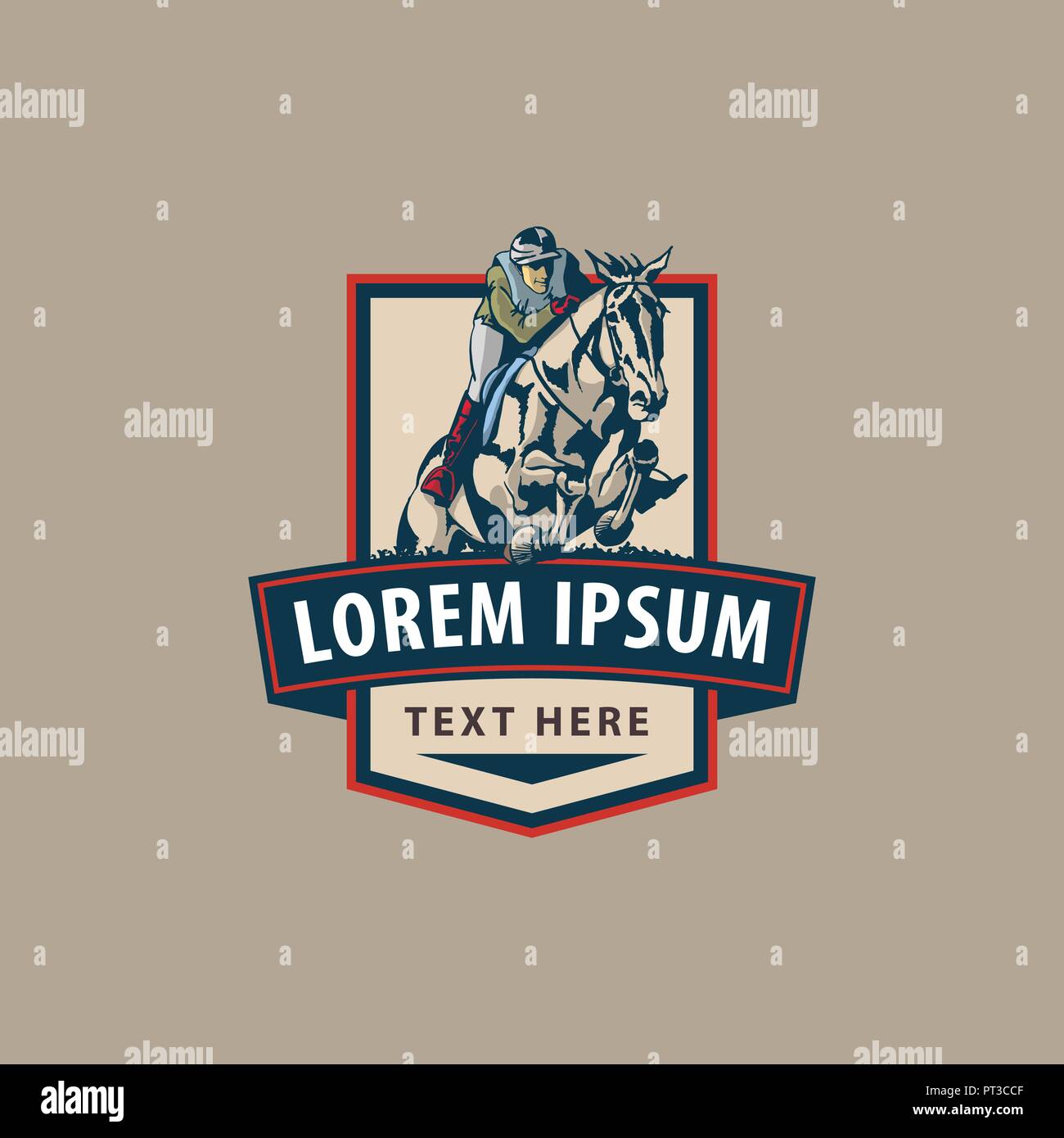 Cavallo logo vintage. emblema il concept design template Immagine e ...