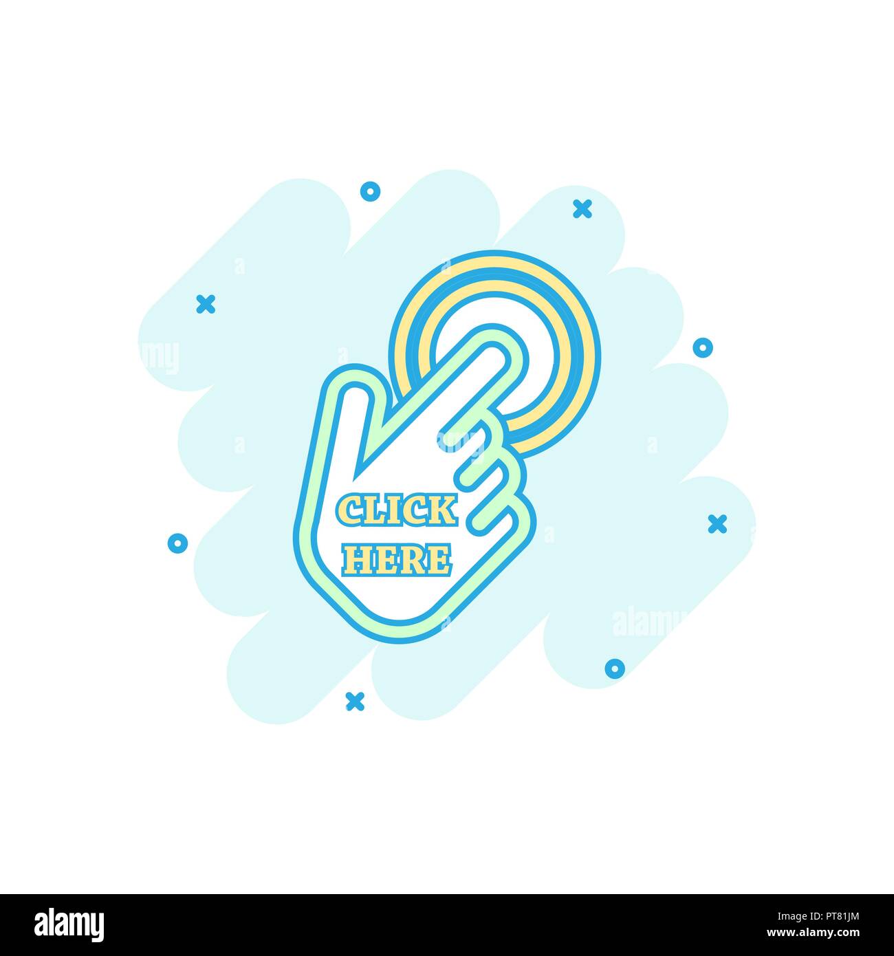 Hand click cursor icon cartoon immagini e fotografie stock ad alta ...