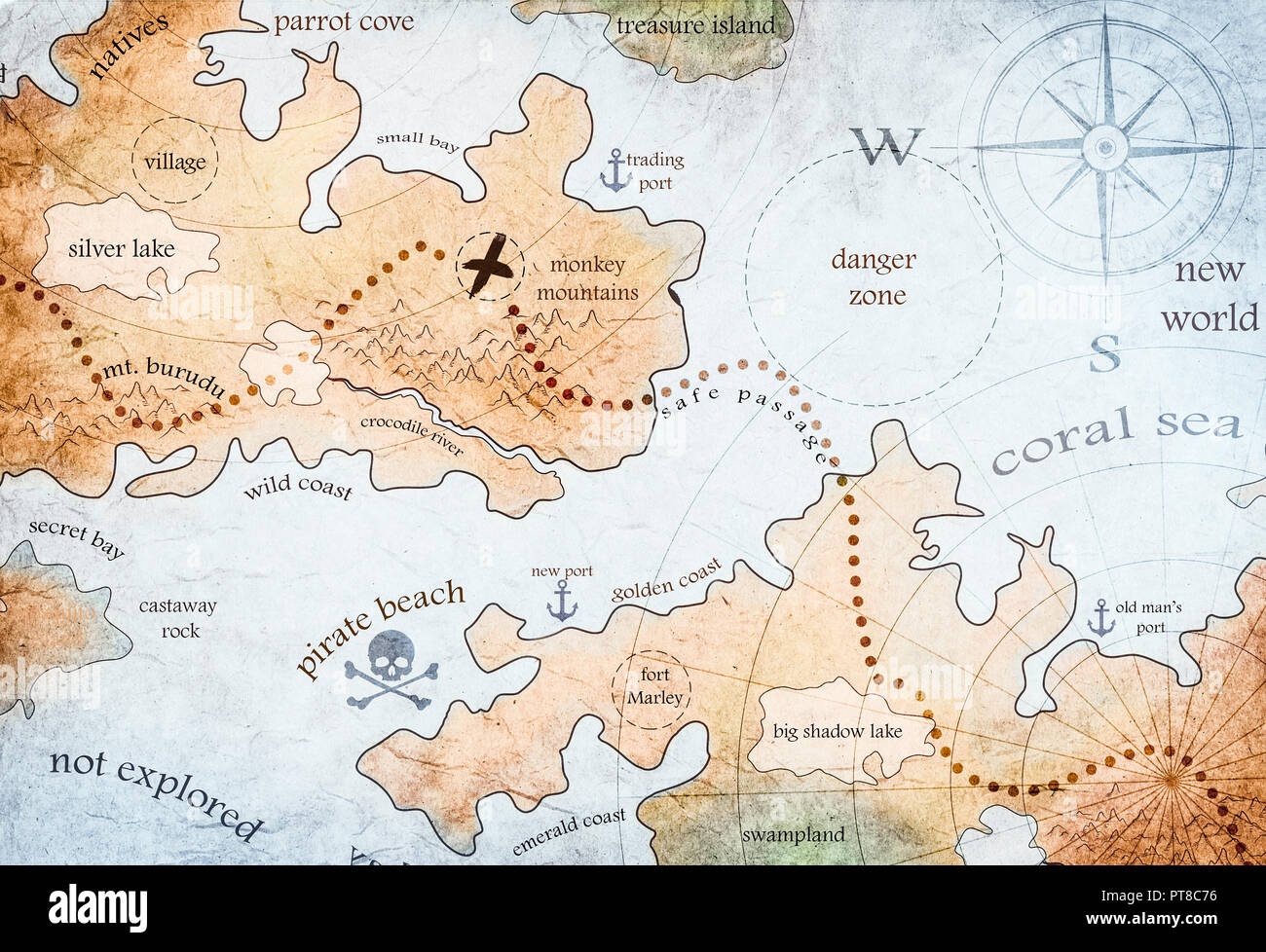 Mappa dei pirati immagini e fotografie stock ad alta risoluzione - Alamy
