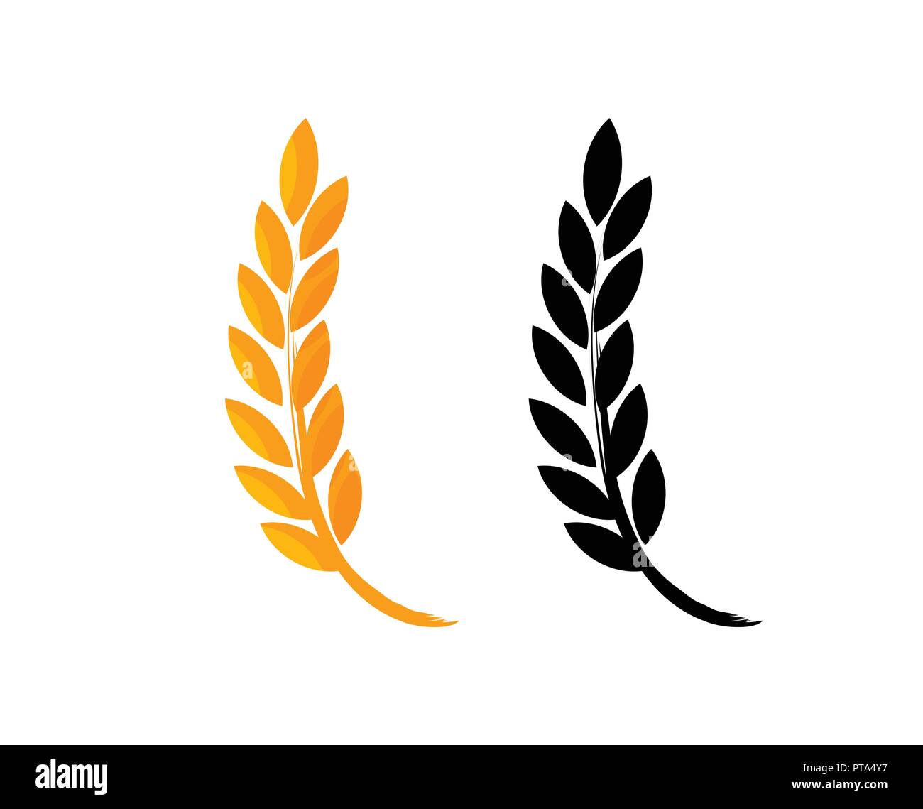 Set di icone vettoriali, spighe di grano, Icona di qualità premium ...