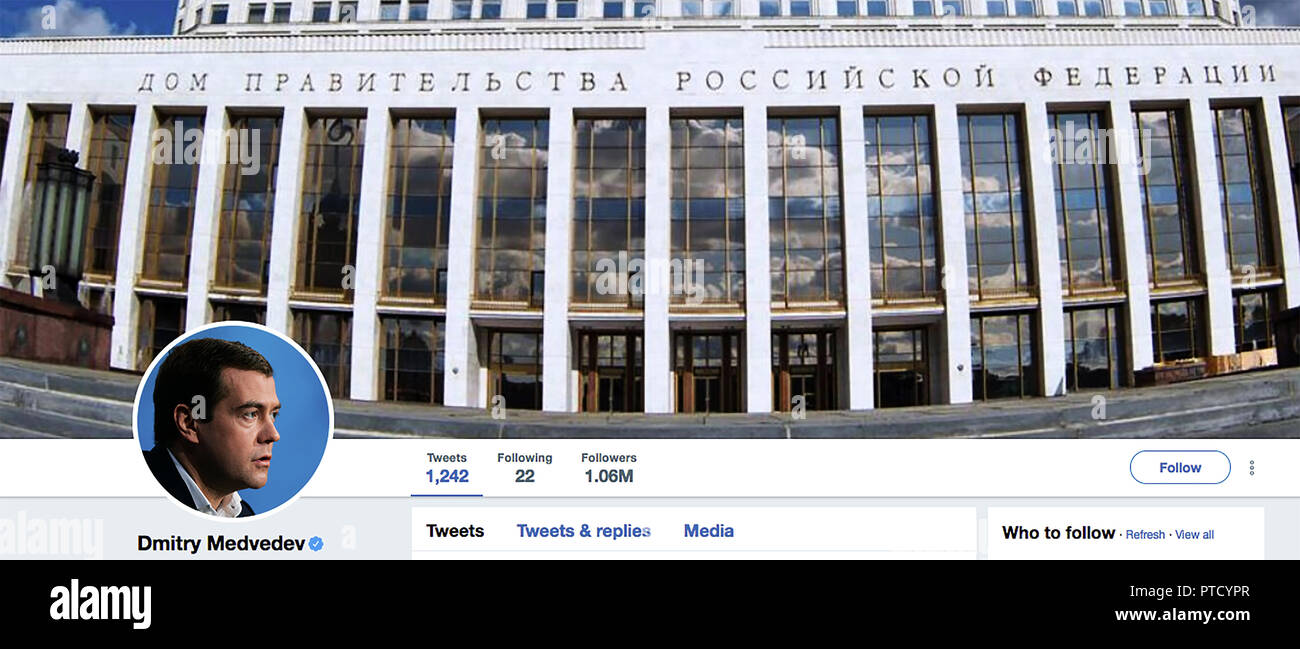 Dmitry medvedev twitter immagini e fotografie stock ad alta risoluzione ...